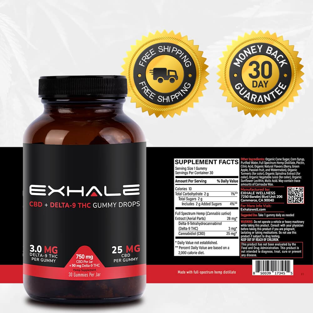 CBD + THC Gummies - Exhale Wellness