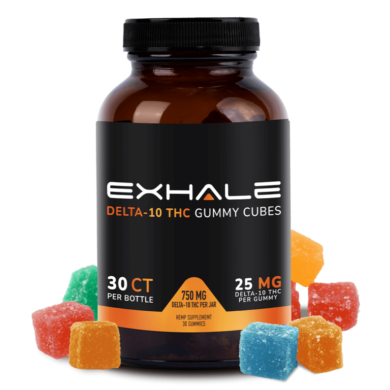 Full Spectrum Delta-8 THC Gummy Cubes - Exhale Wellness