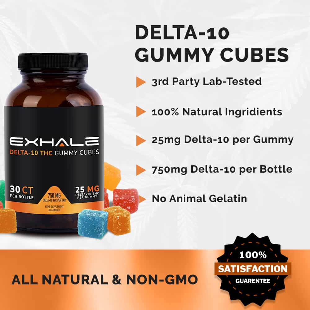 Buy Delta 10 Gummy Cubes Online - Exhale Wellness