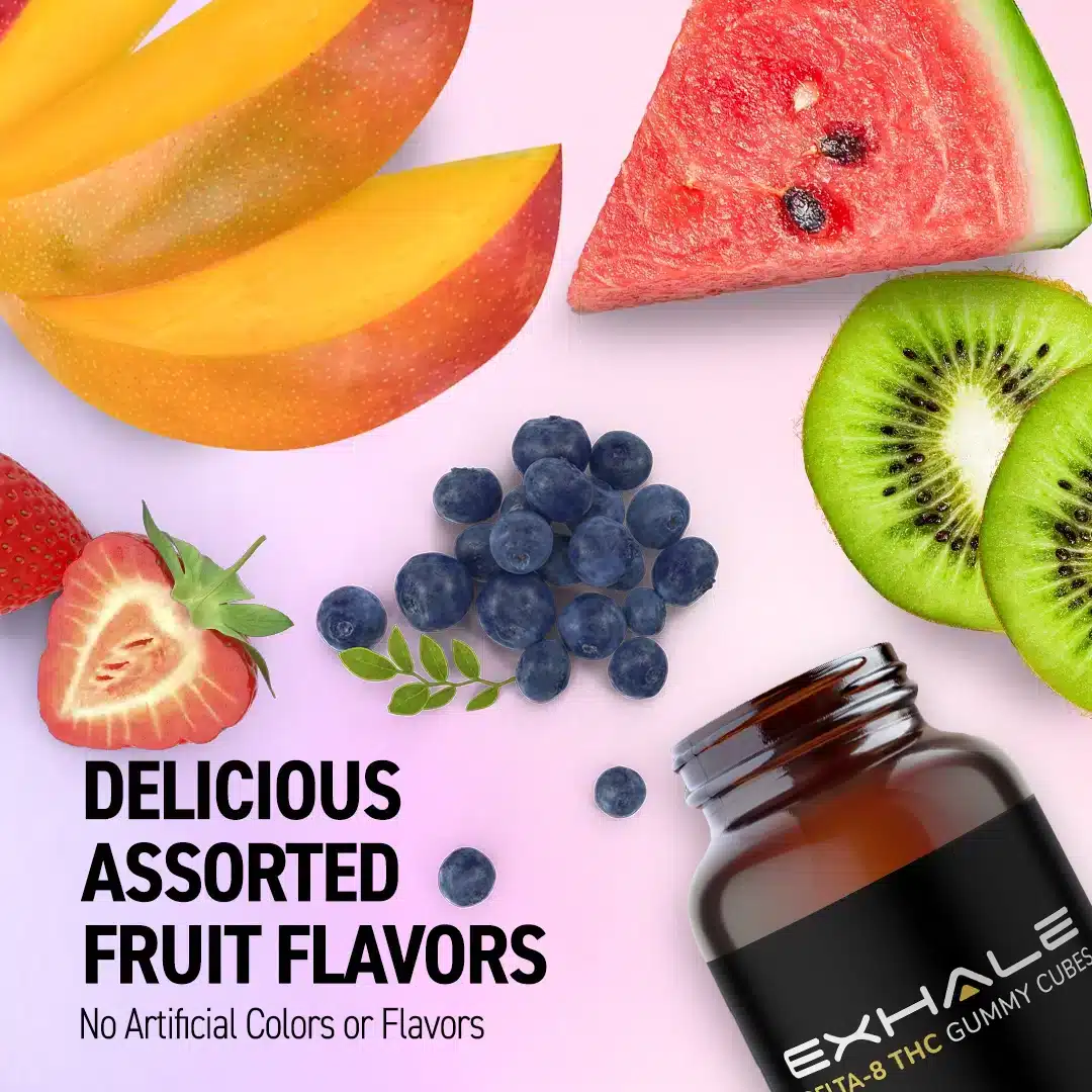 100mg Delta-8 gummies: Highly Potent 3000mg Bottle - Exhale Wellness