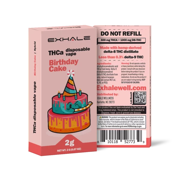 Birthday Cake THCA Disposable - Exhale Wellness