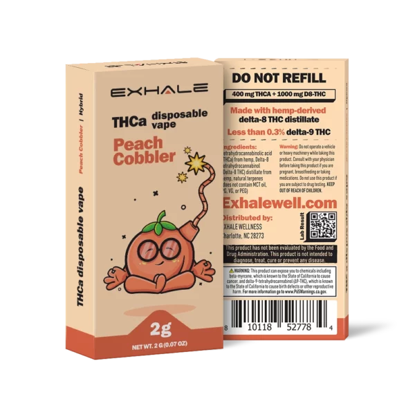 Peach Cobbler THCA Disposable - Exhale Wellness