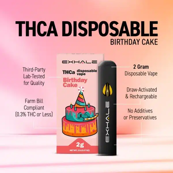Birthday Cake THCA Disposable - Exhale Wellness