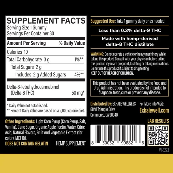 Buy Delta 8 Gummy Cubes | 50mg-100mg - Exhale Wellness