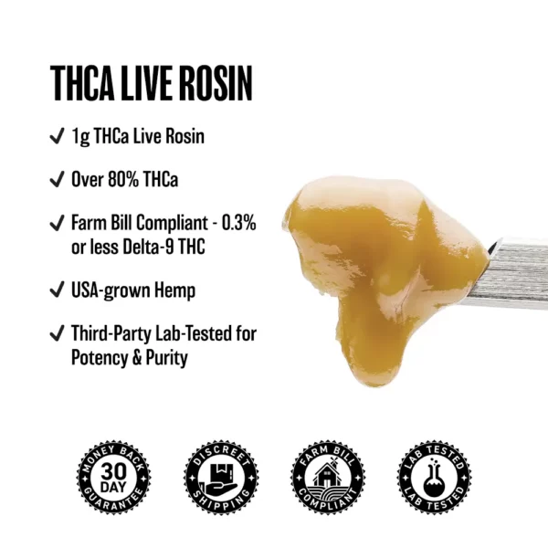 Premium THCa Live Rosin Concentrate - Runtz Strain - Exhale Wellness