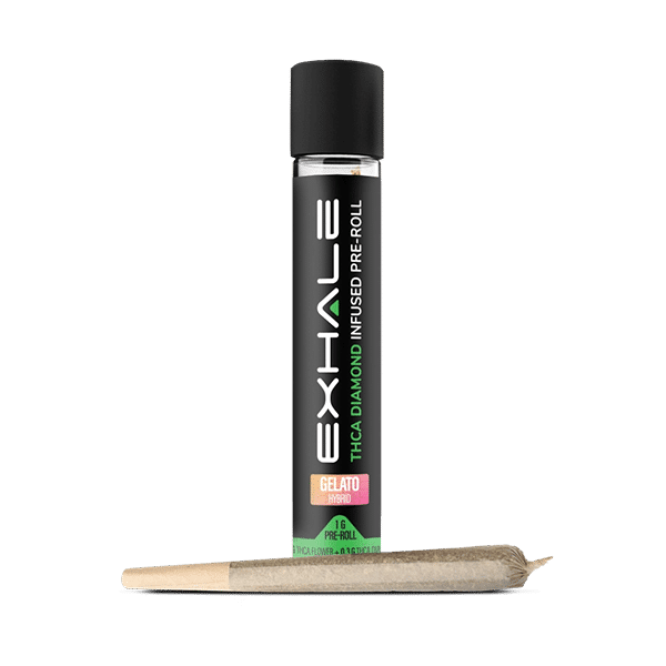 Thca Diamond Infused Pre Roll Hybrid Gelato Strain Exhale Wellness